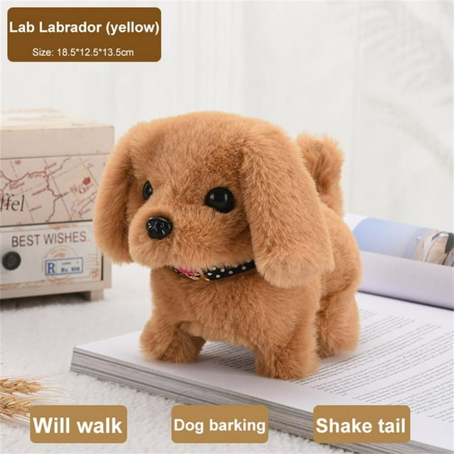 Can walk will call the dog electric simulation plush toy collar ...