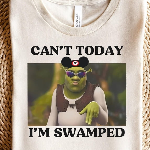 Can39T Today I39M Swamped Shirt Shrek And Fiona T-shirt Funny Shrek ...