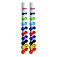 Cando 20 Piece Vinyl Coated Dumbbell Weight Set With 2 Wall Racks