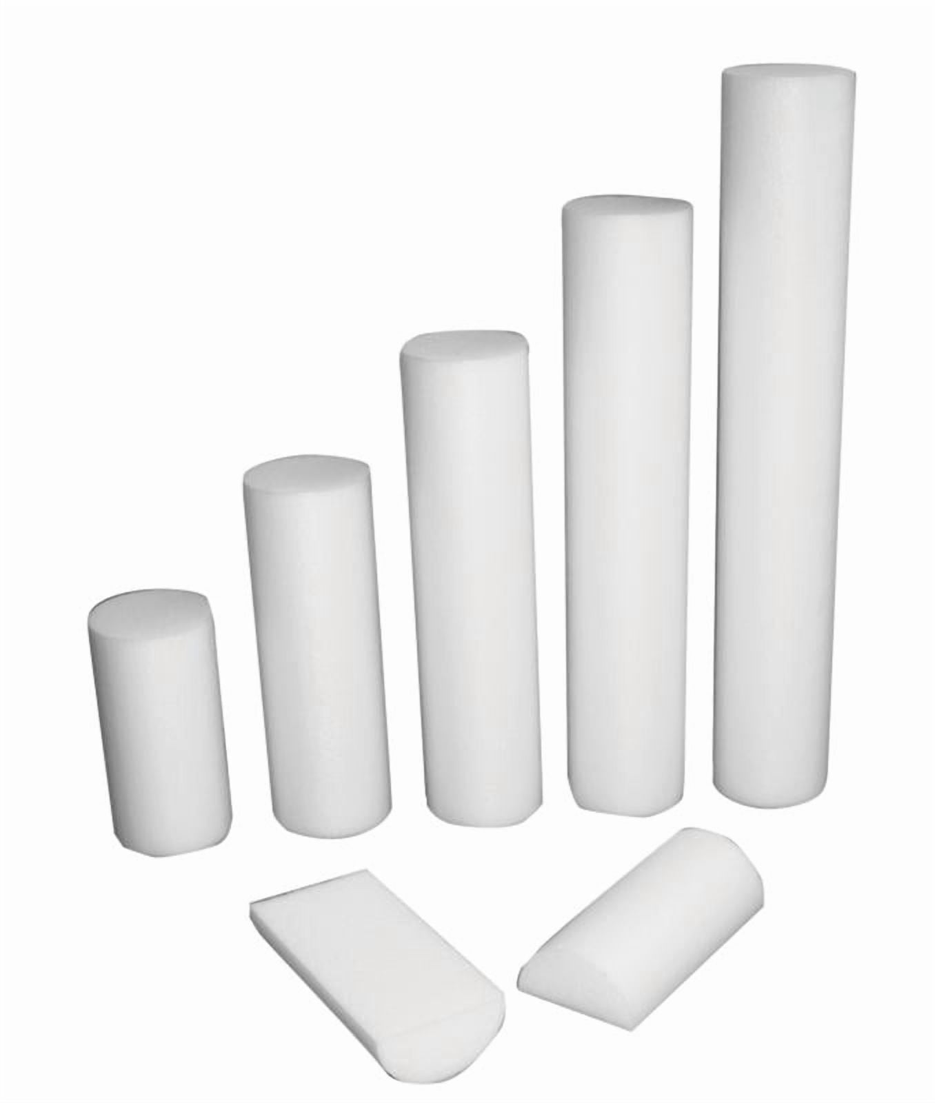 CanDo 3 x 12 inch White Foam Roller, Polyethylene, Durable for ...