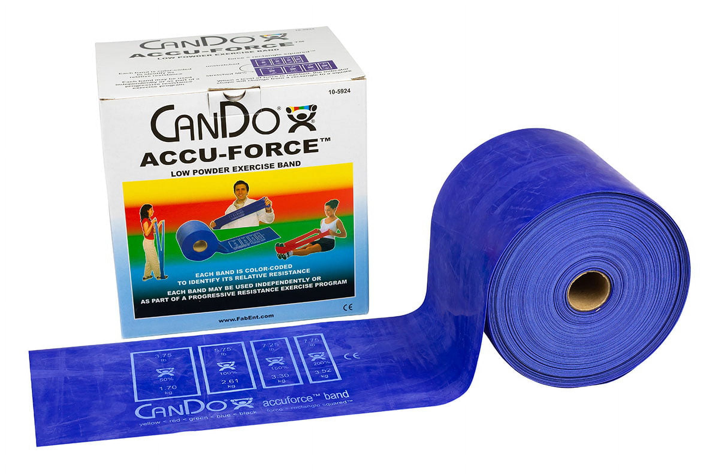 CanDo AccuForce Low-Powder Exercise Fitness Band - 50 Yard Roll ...