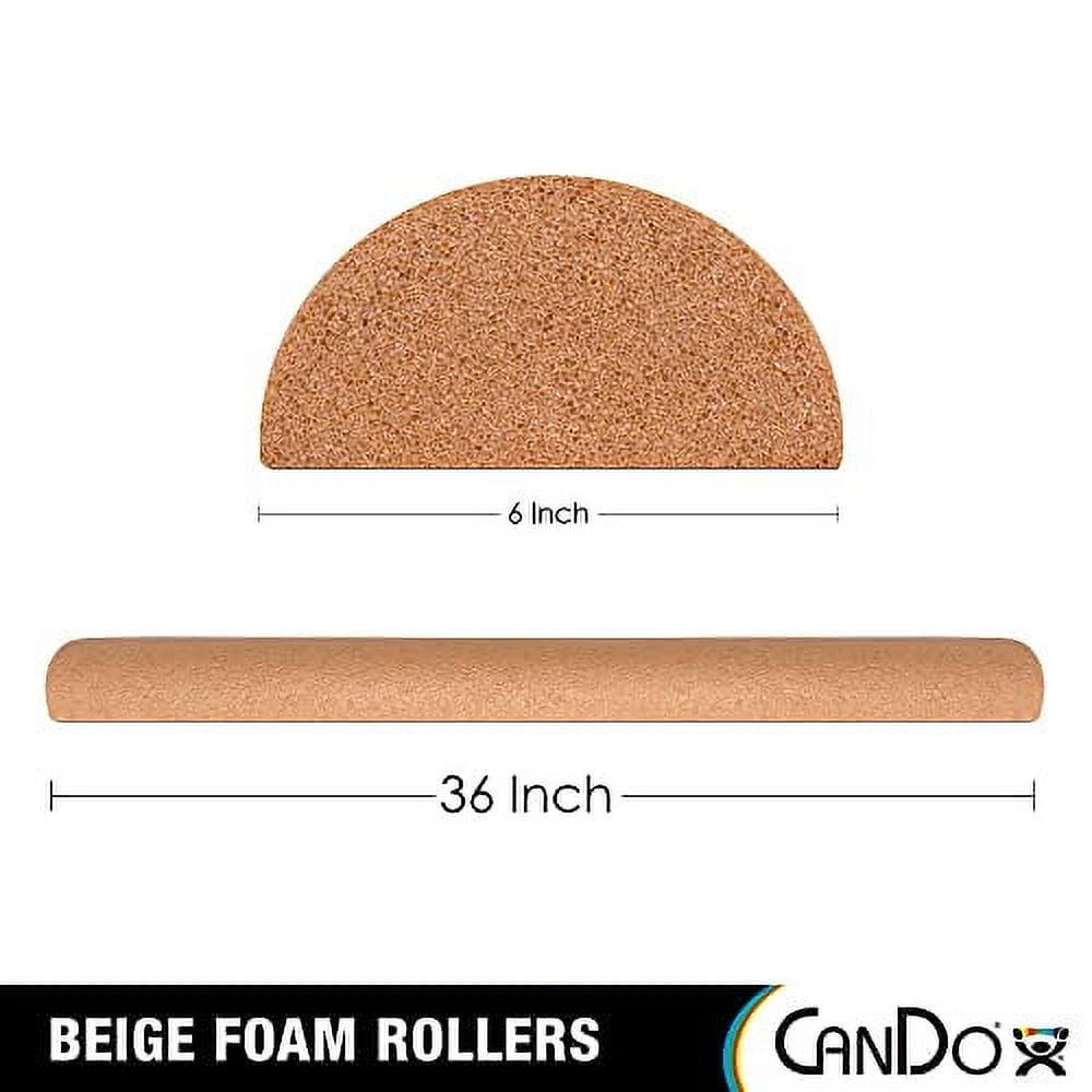 CanDo Beige PE Foam Rollers for Muscle Restoration, Massage Therapy ...