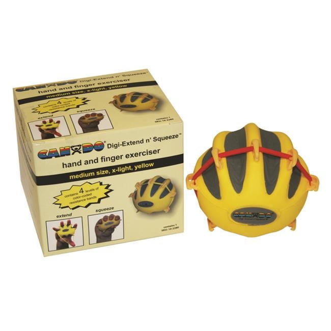 CanDo Digi-Extend n\' Squeeze Hand Exerciser, Large, Yellow-X-Light ...