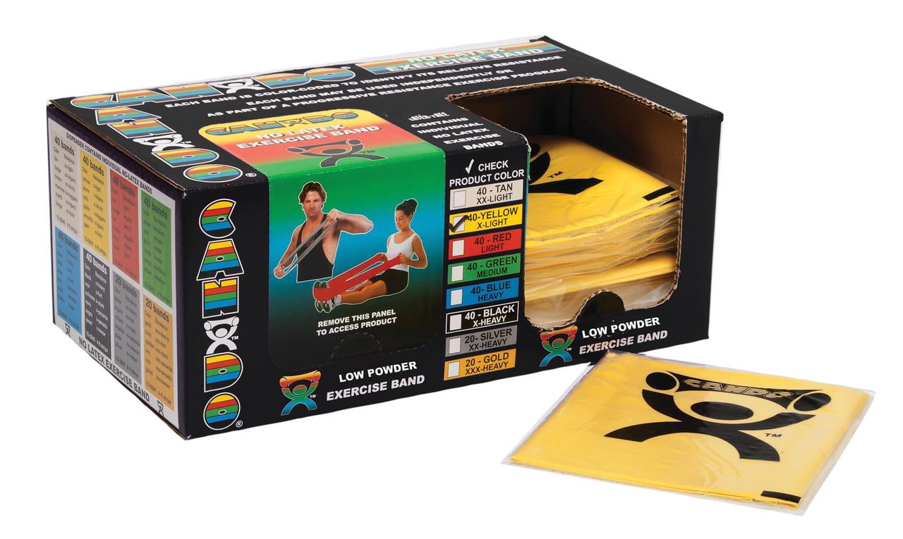 CanDo Exercise Band Strips, 4 foot Singles (40 Count) - Walmart.com