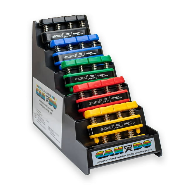 CanDo Grip-Master hand/finger exerciser, set of 5 (1 ea:yellow through ...