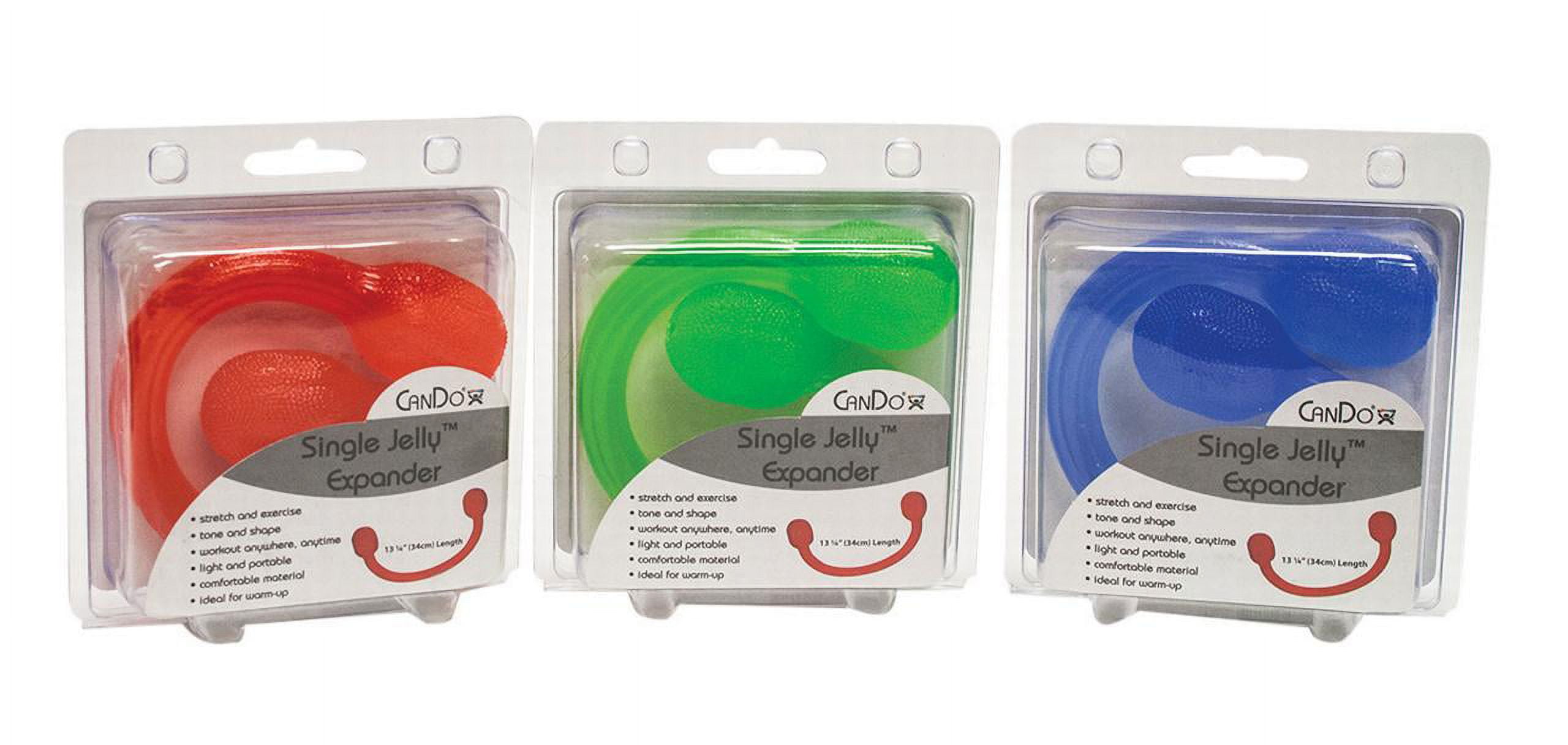CanDo Jelly 1-tube exerciser 3 piece set (red, green, blue) - Walmart.com