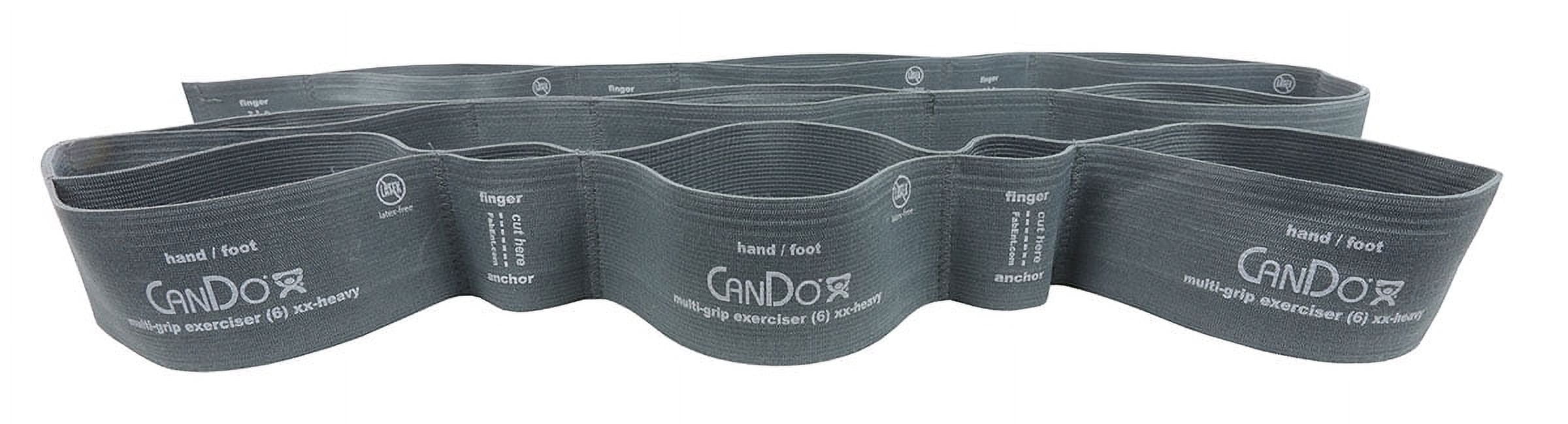 CanDo Multi-Grip 6 Foot Exercise Resistance Band with Hand / Foot Loops for Total Body Workouts ...