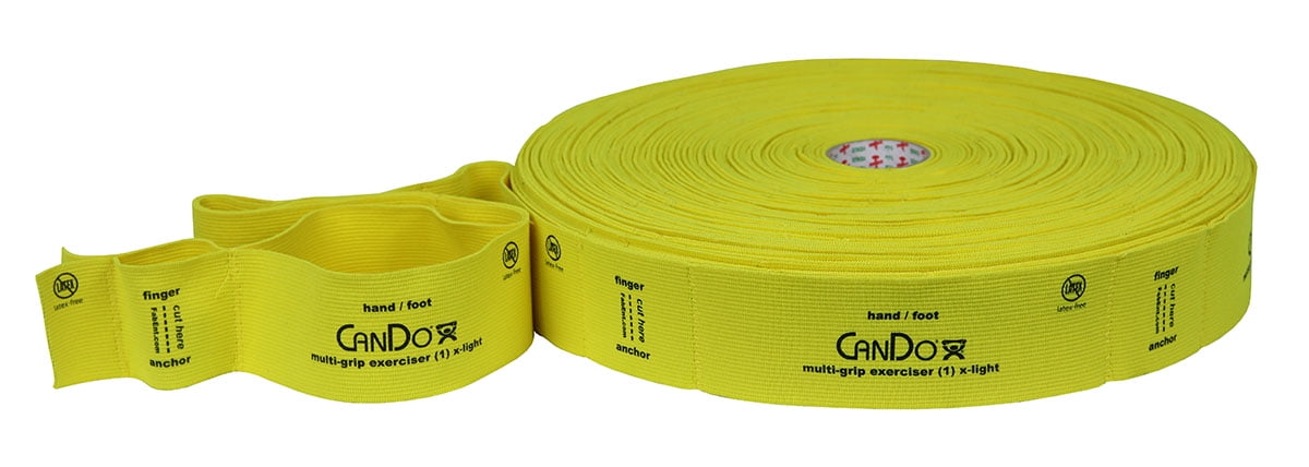 CanDo Multi-Grip Exerciser 30 Yard Roll, X-Light, Yellow - Walmart ...