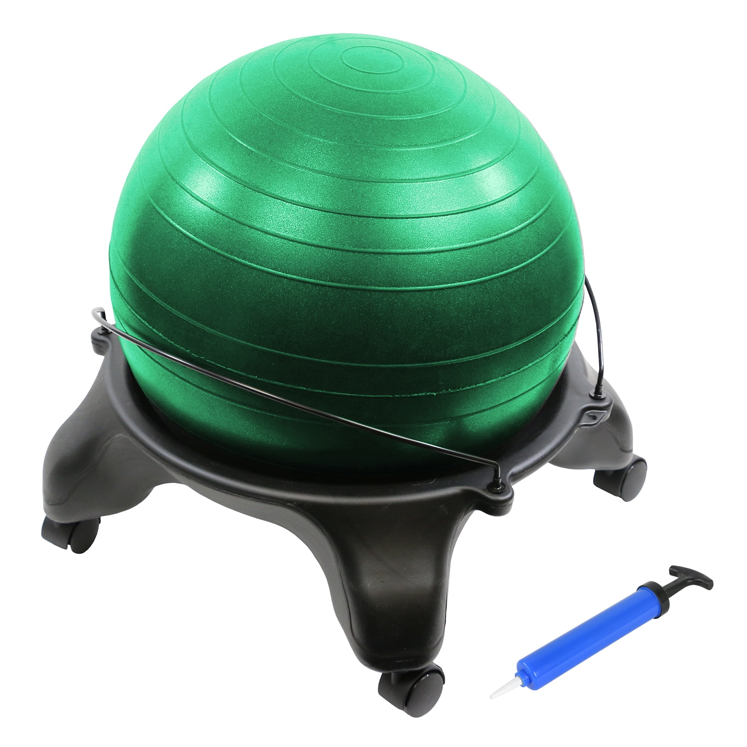 CanDo Plastic Ball Stool - Inflatable Ergonomic Backless Exercise Ball ...