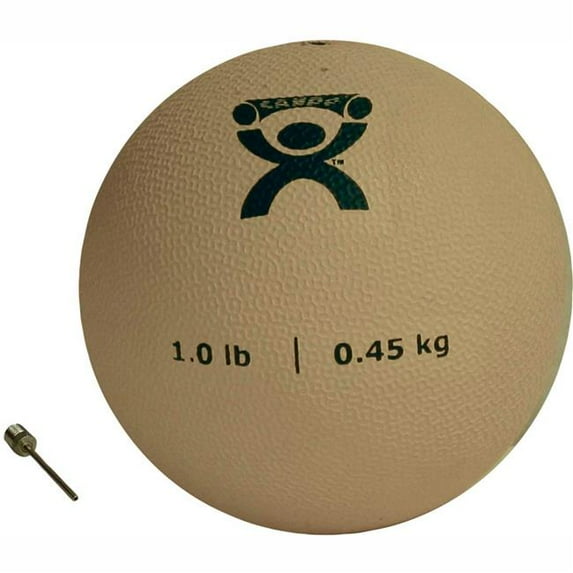 CanDo Soft Medicine Ball 5" Diameter 1lb Tan Exercise Ball for Physical ...