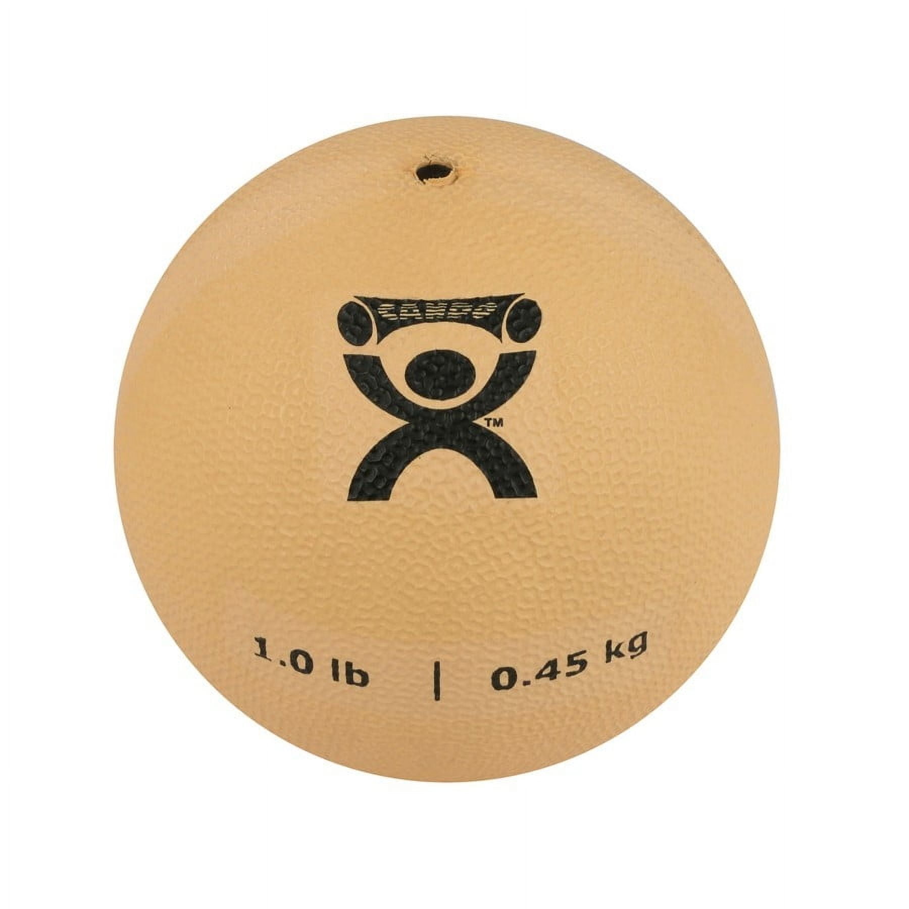 CanDo Soft Medicine Ball 5" Diameter 1lb Tan Exercise Ball for Physical ...
