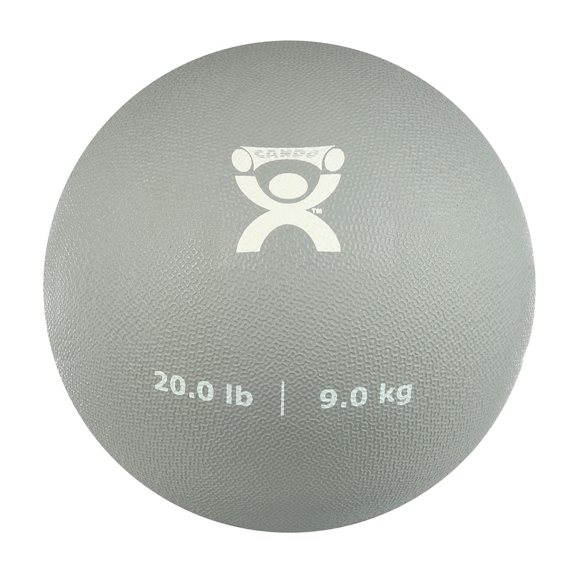CanDo Soft Medicine Ball 9" Diameter 20lb Silver Exercise Ball for ...