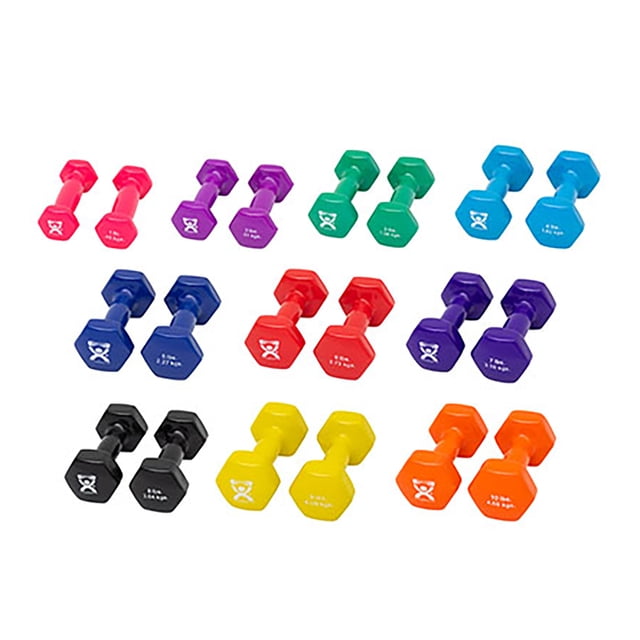 CanDo 20-Piece Vinyl Coated Iron Dumbbell Gym Exercise Weight Set ...