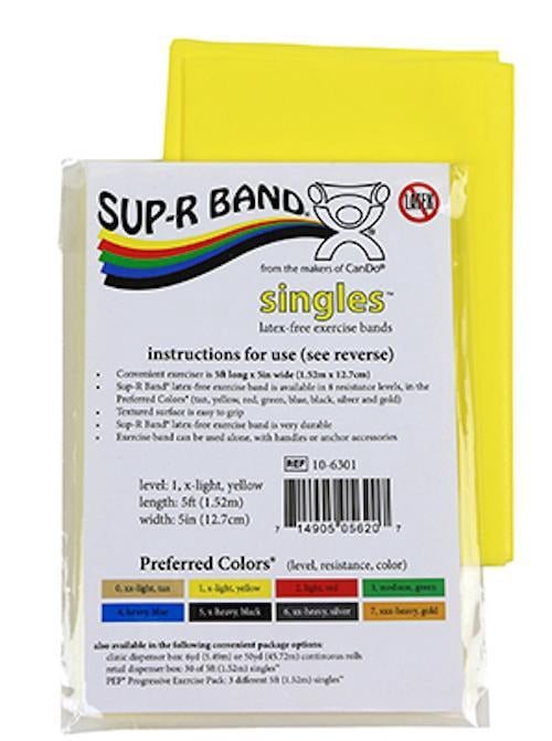 CanDo Sup-R Band Latex Free Exercise Fitness Band - 5 Foot Singles ...