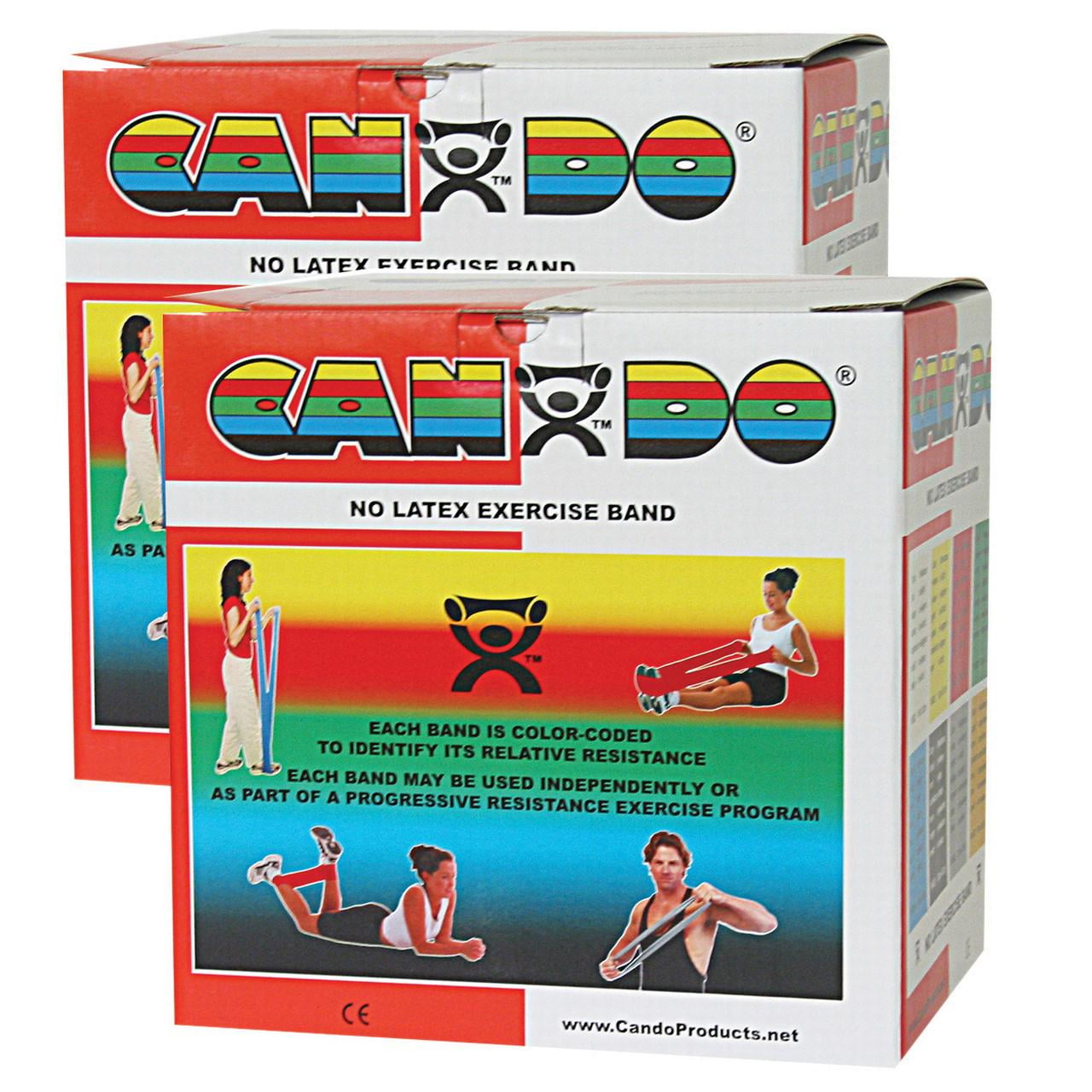 Free Shipping! CanDo Twin-Pak latex-free exercise band, red, 100 yard ...