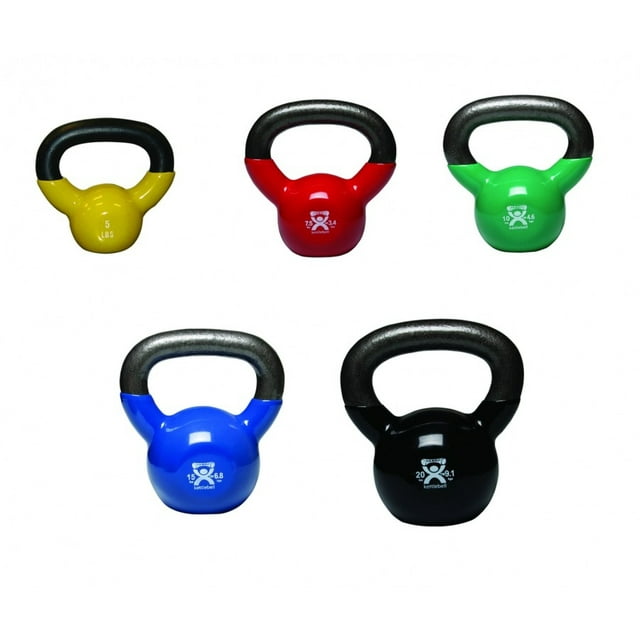 Free Shipping! CanDo Vinyl-Coated Kettlebell, 5-piece Set - Walmart.com