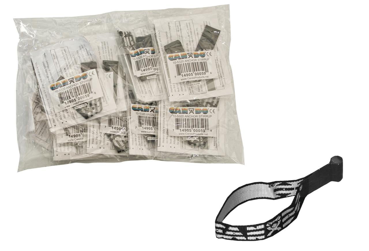 CanDo door (nub) anchor with webbing loop for band/tubing, 10 each ...