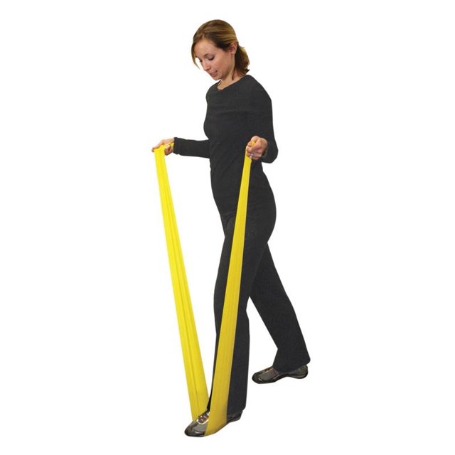 CanDo latex-free exercise band set, 48" strip, 5 pc set (1 ea: yellow ...