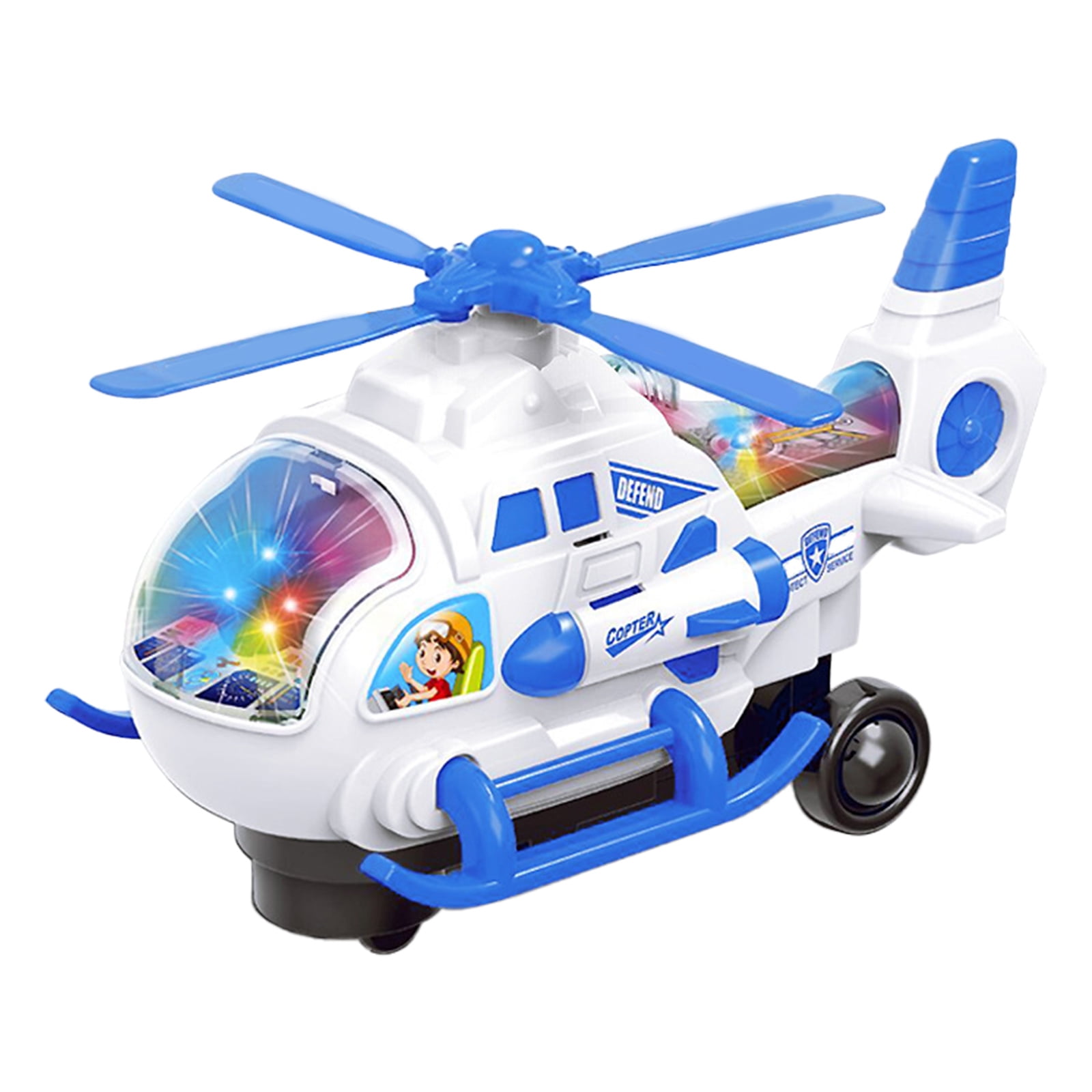 CanGonggg Children's Toy Airplane Model Universal Helicopter Lights ...