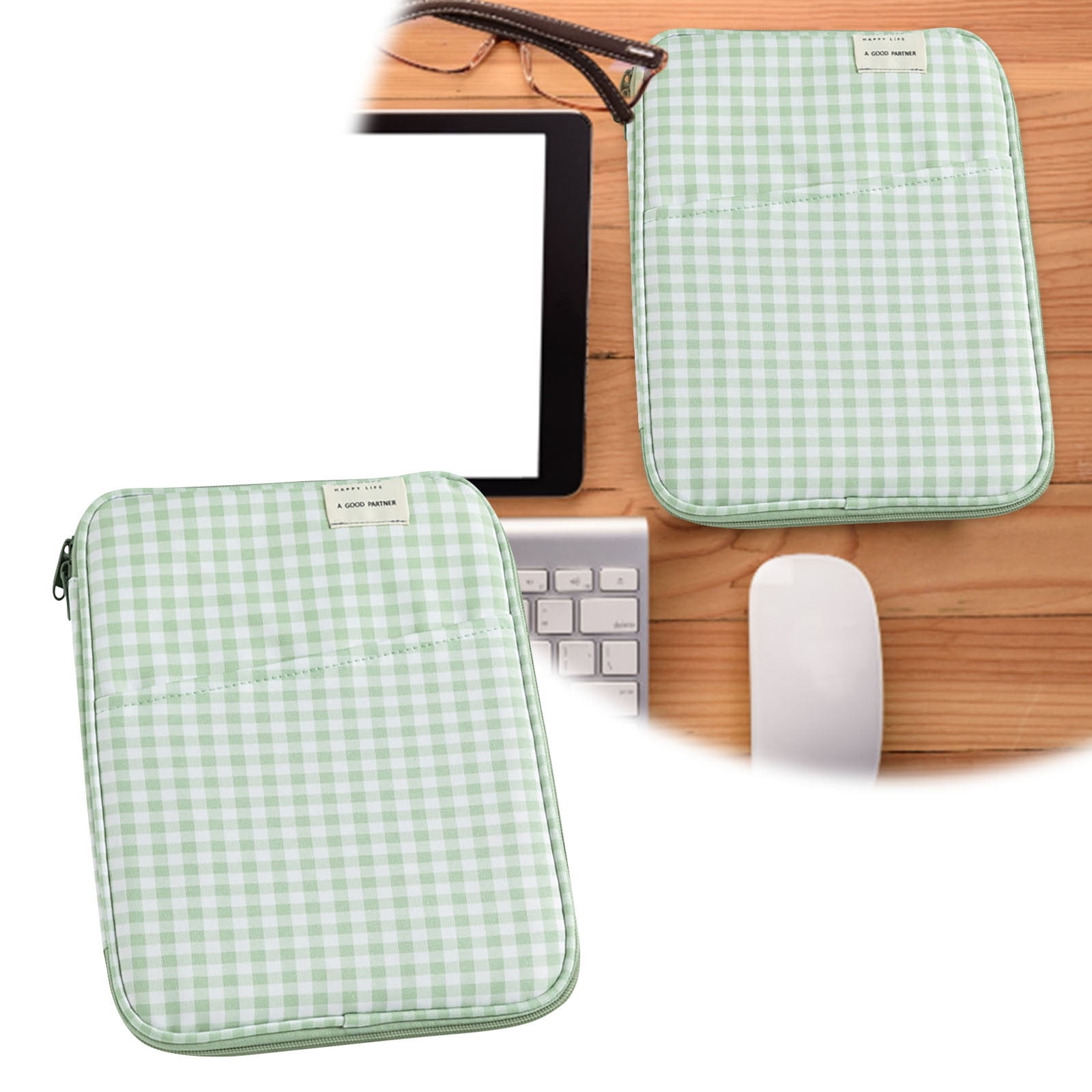 CanGong Plaid Tablet Bag 13 Inch Pocket Storage Bag - Walmart.com