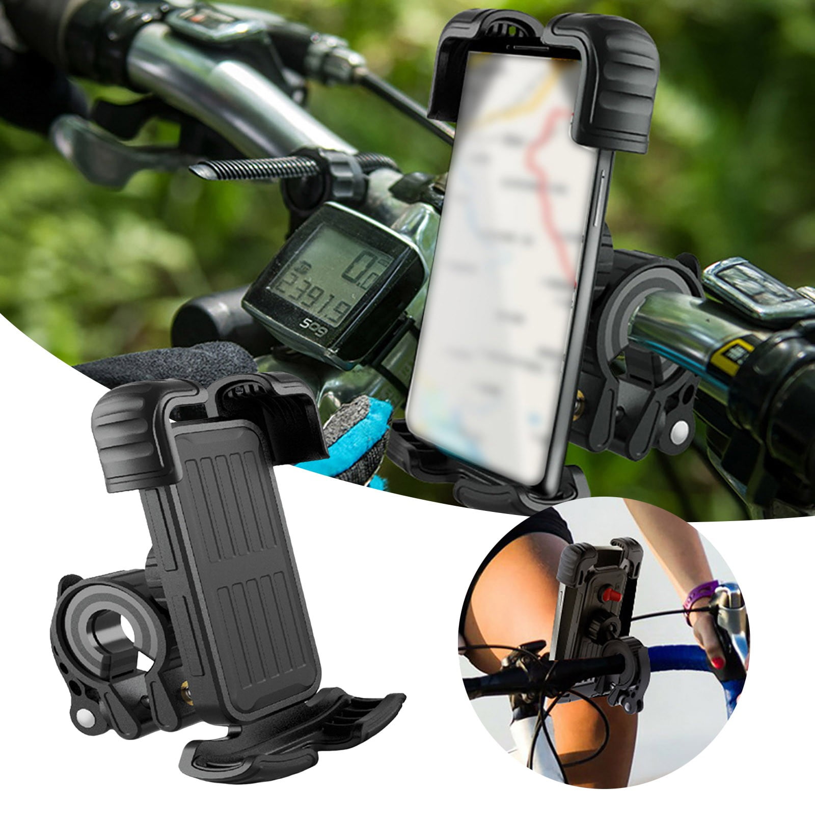 CanGonggg Bike Phone Mount Universal Push Lock Smartphone Holder For ...