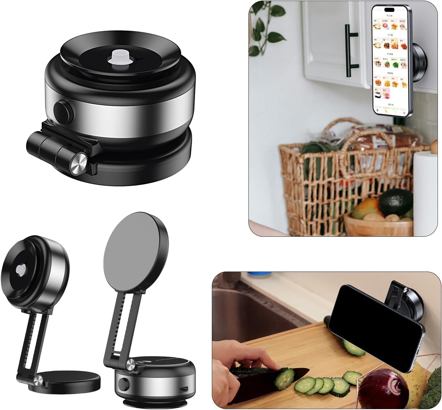 CanGonggg CZ07 Vacuum Adsorption Car Mobile Phone Holder Central ...