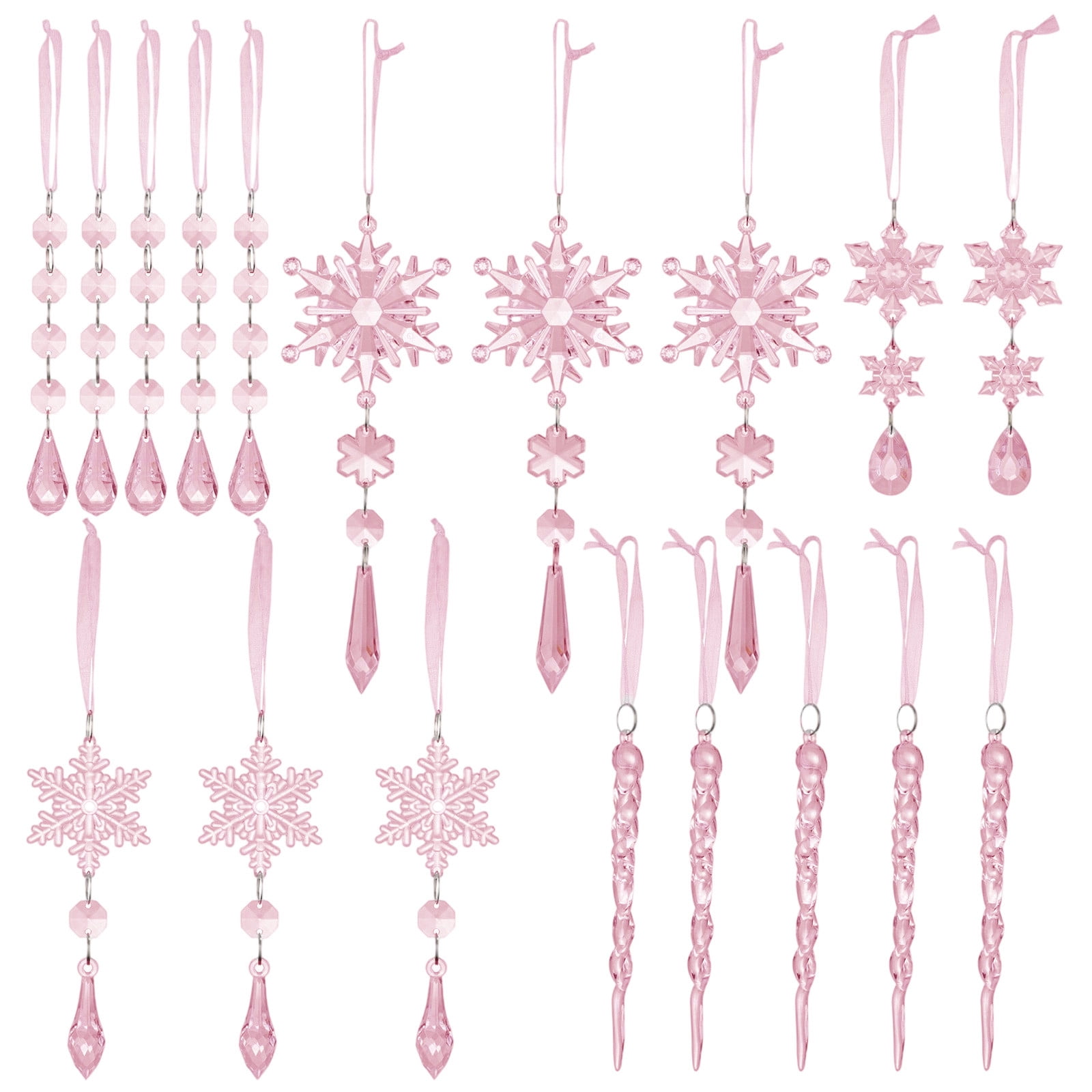 CanGonggg Elegant Snowflake Ornament Hanging For Festive Party Rose ...