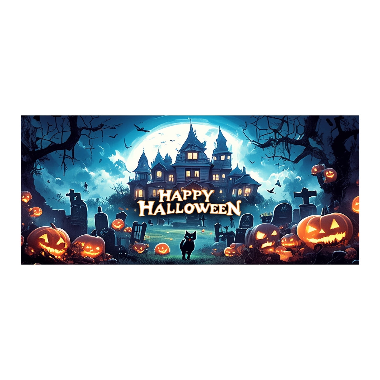 CanGonggg Halloween Garage Banner Weird Decorations Terrifying ...