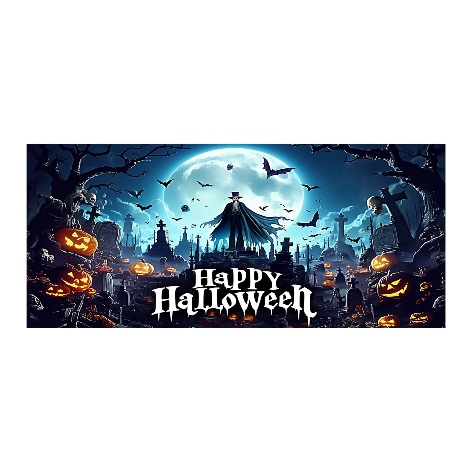 CanGonggg Halloween Garage Banner Weird Sure To Leave A Deep Impression ...