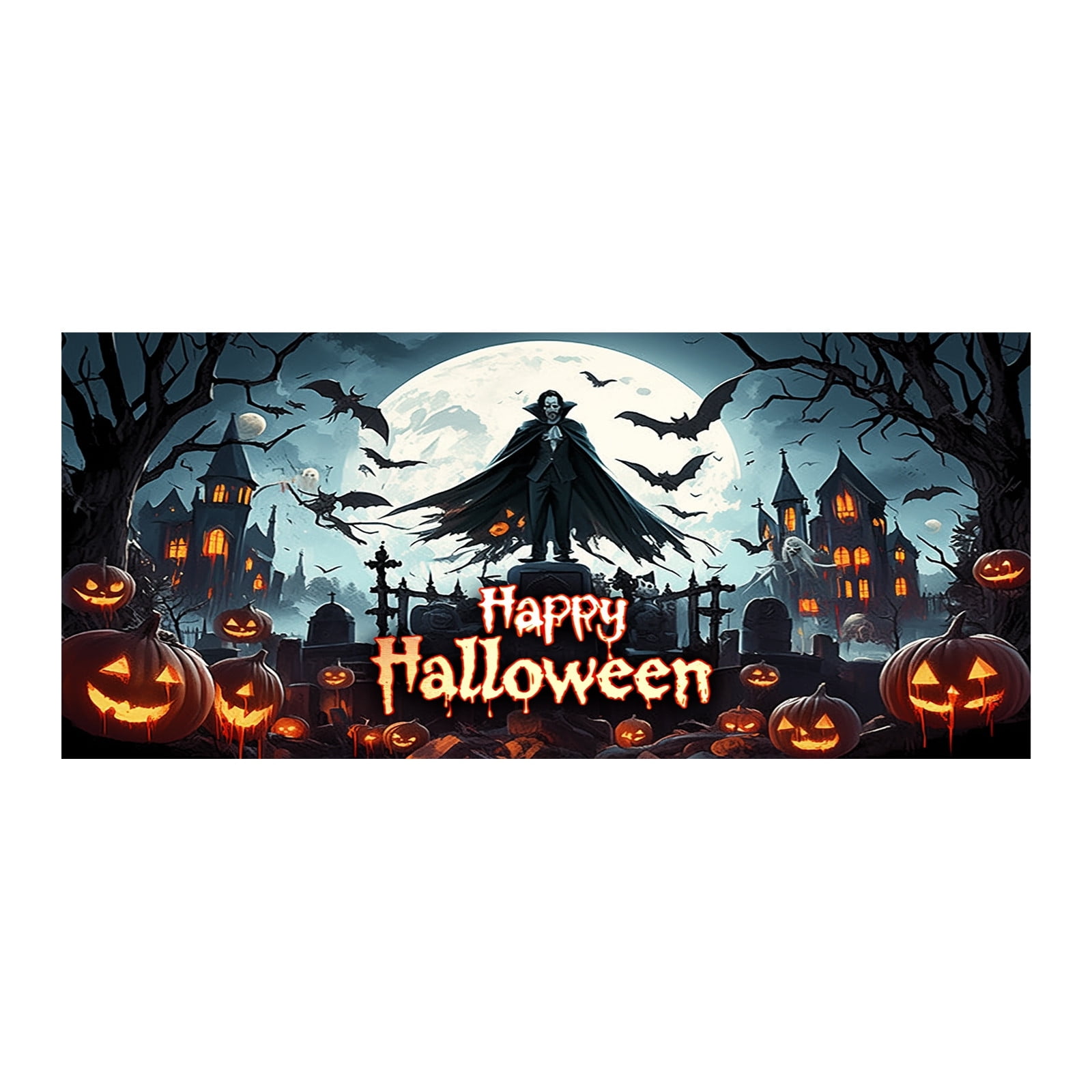 CanGonggg Halloween Garage Banner Weird Sure To Leave A Deep Impression ...