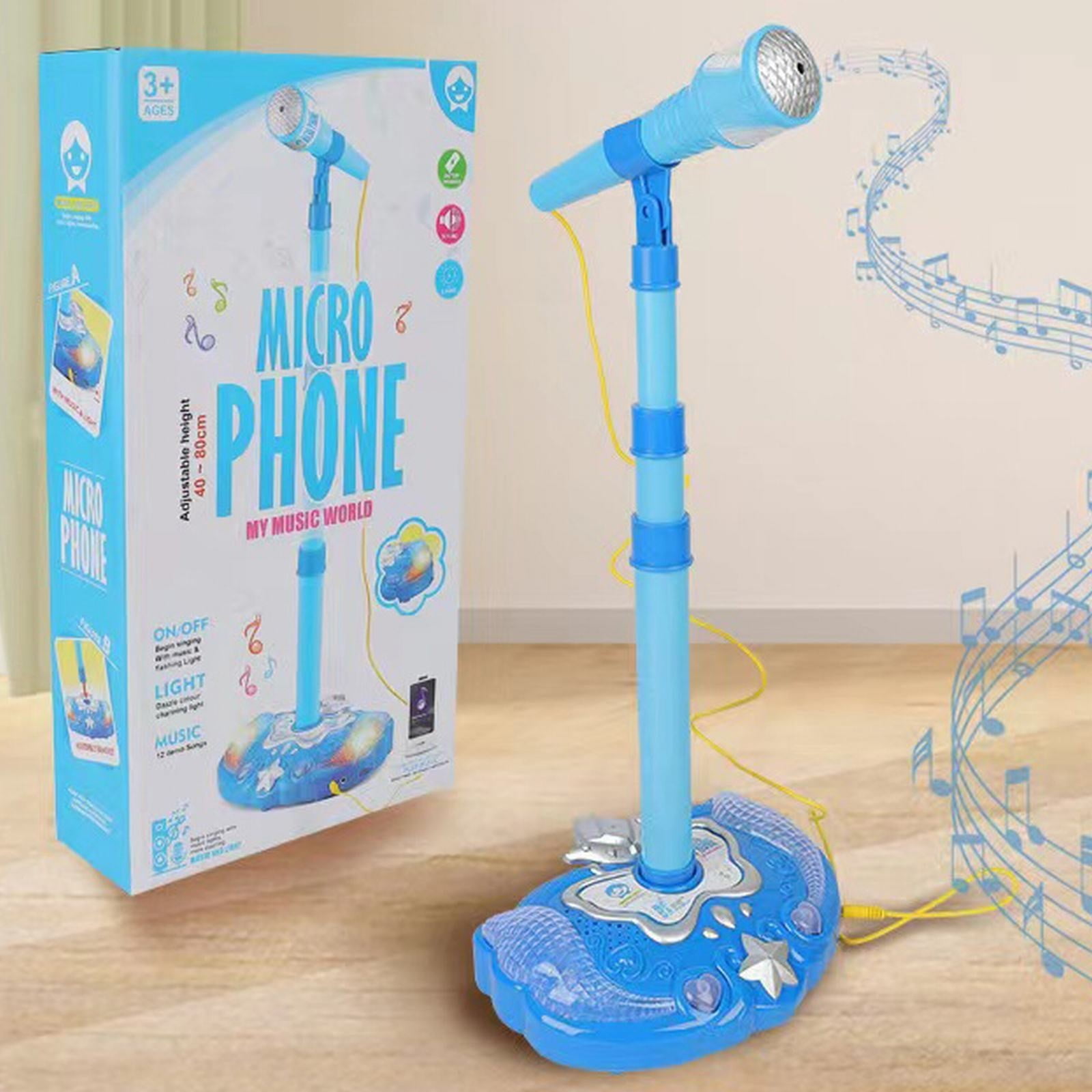 CanGonggg Karaoke Children's Toy Stand Up Microphone Play Set W/ Built ...