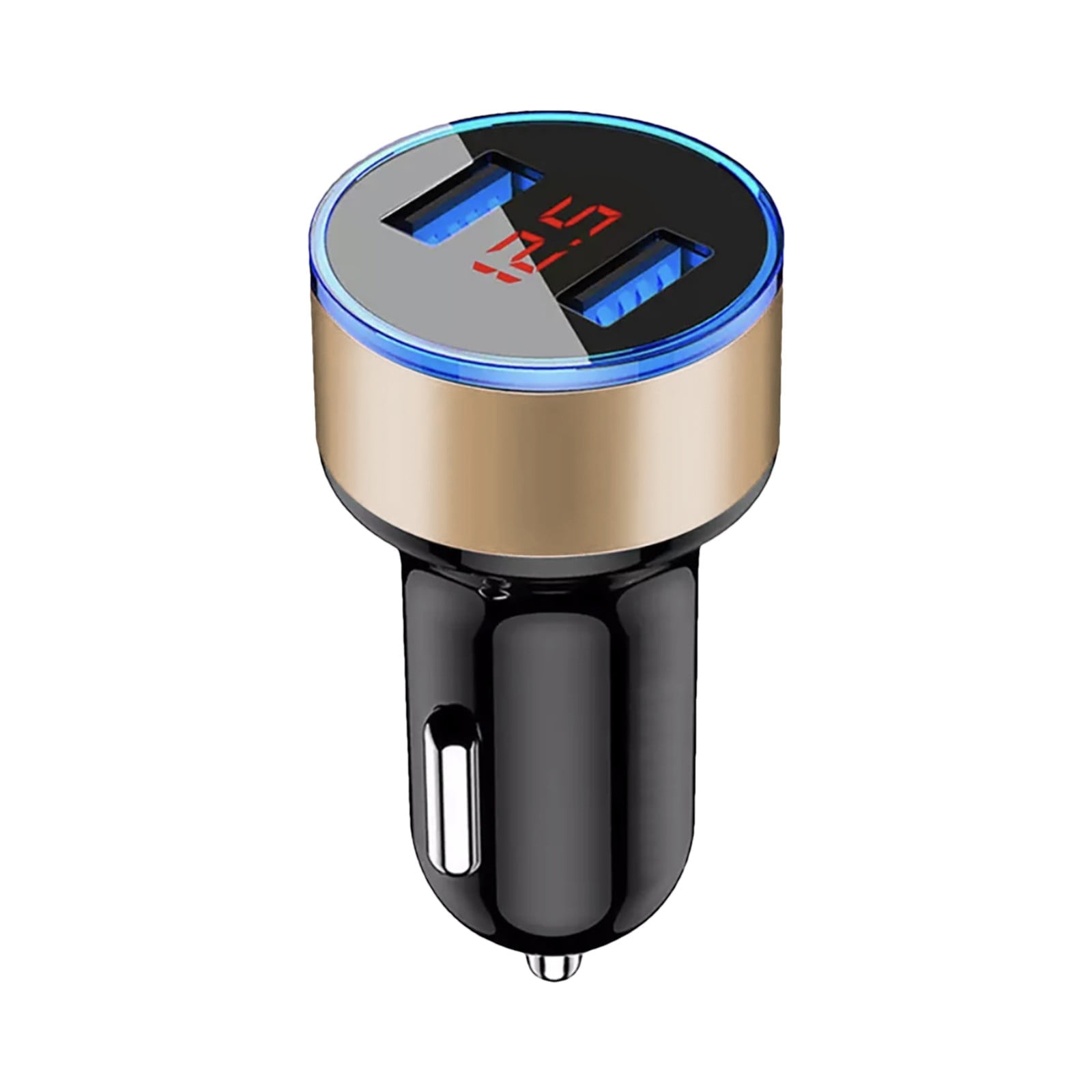 CanGonggg LED Digital Display Car Fast Charger USB 15W Car Round ...