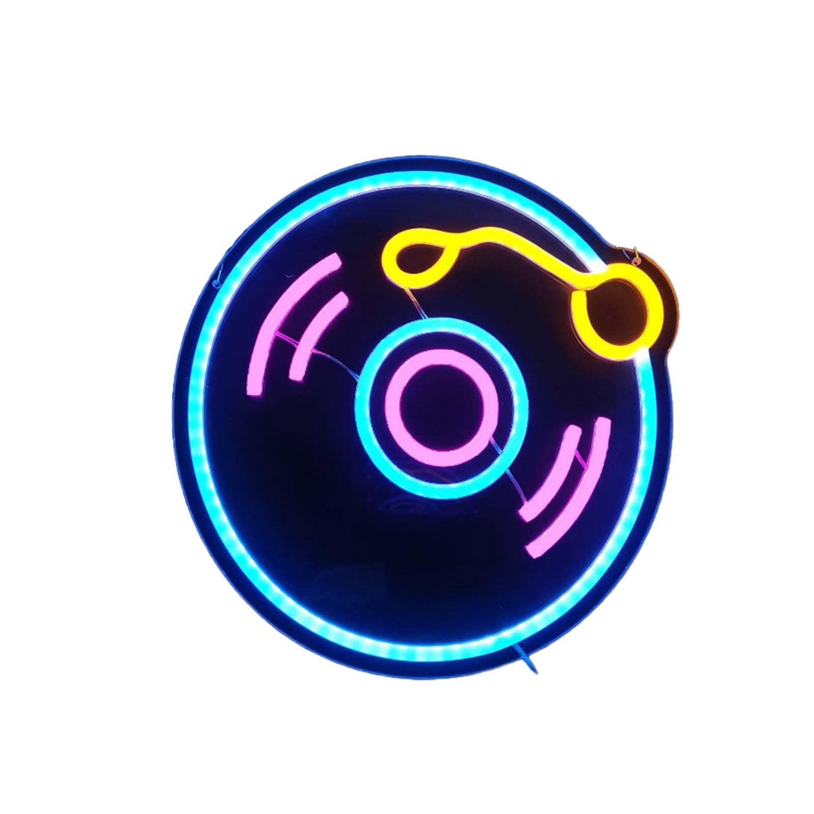 CanGonggg Record Neon Sign Dimmable Music Neon Light For Wall Player ...