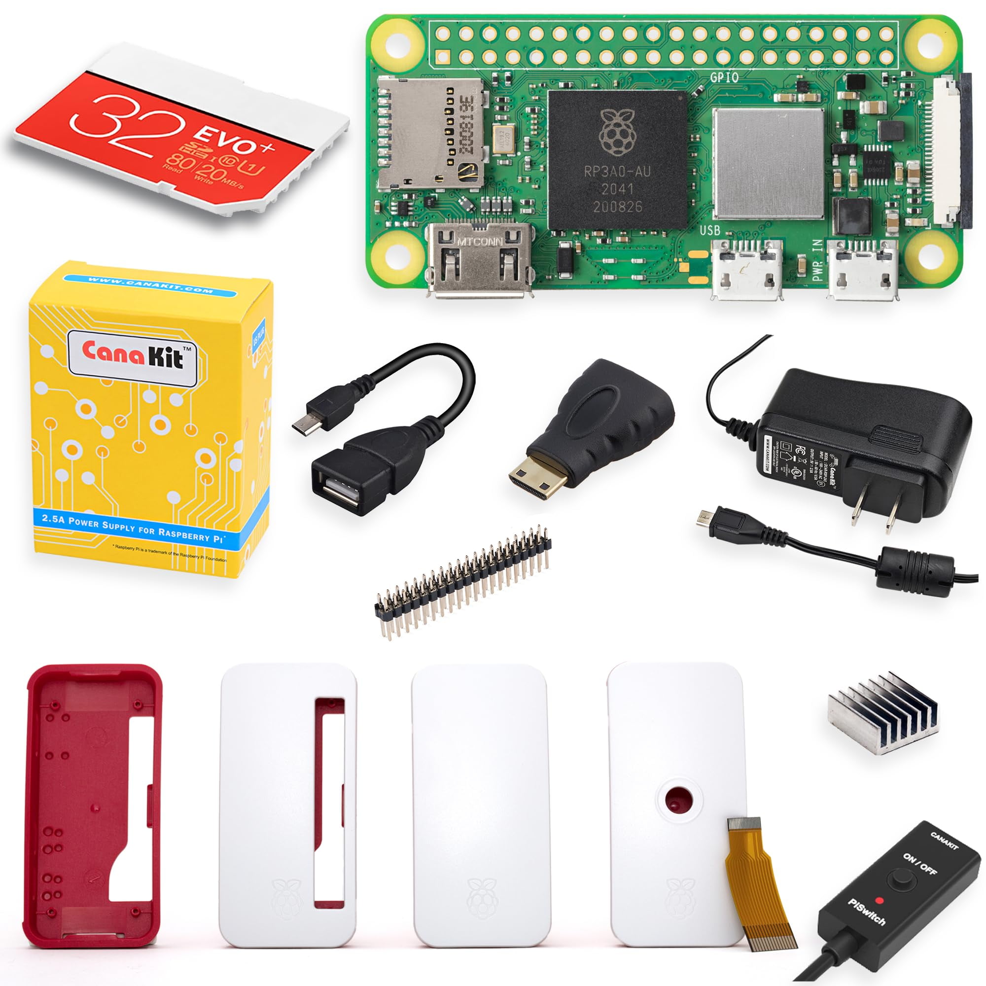 CanaKit Raspberry Pi Zero SSF20 2 W Starter Kit with Official Case ...