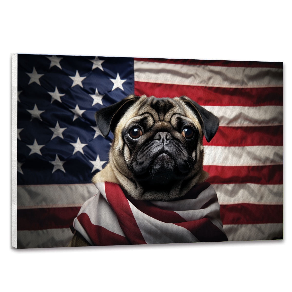 Canaan Dog American Flag Canvas Poster Wall Art Dog Pictures for Wall ...