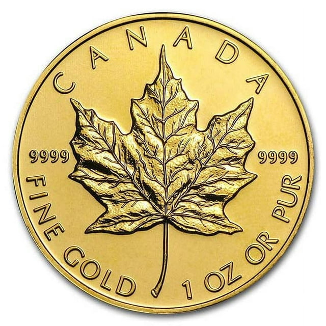 Canada 1 oz Gold Maple Leaf .9999 Fine BU (Random Year) - Walmart.com
