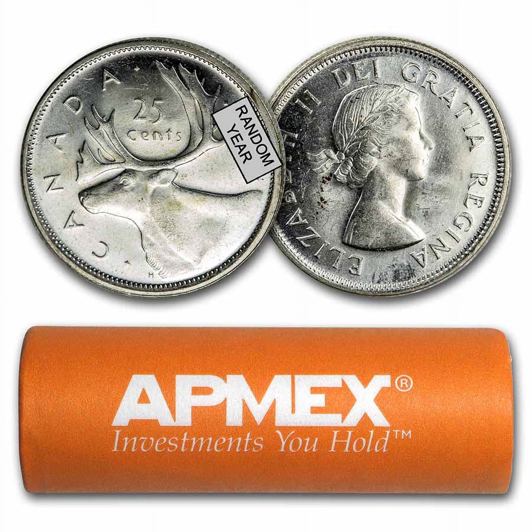 Collectible Canada 80% Silver Quarters - $10 Face Value Roll - Walmart.com