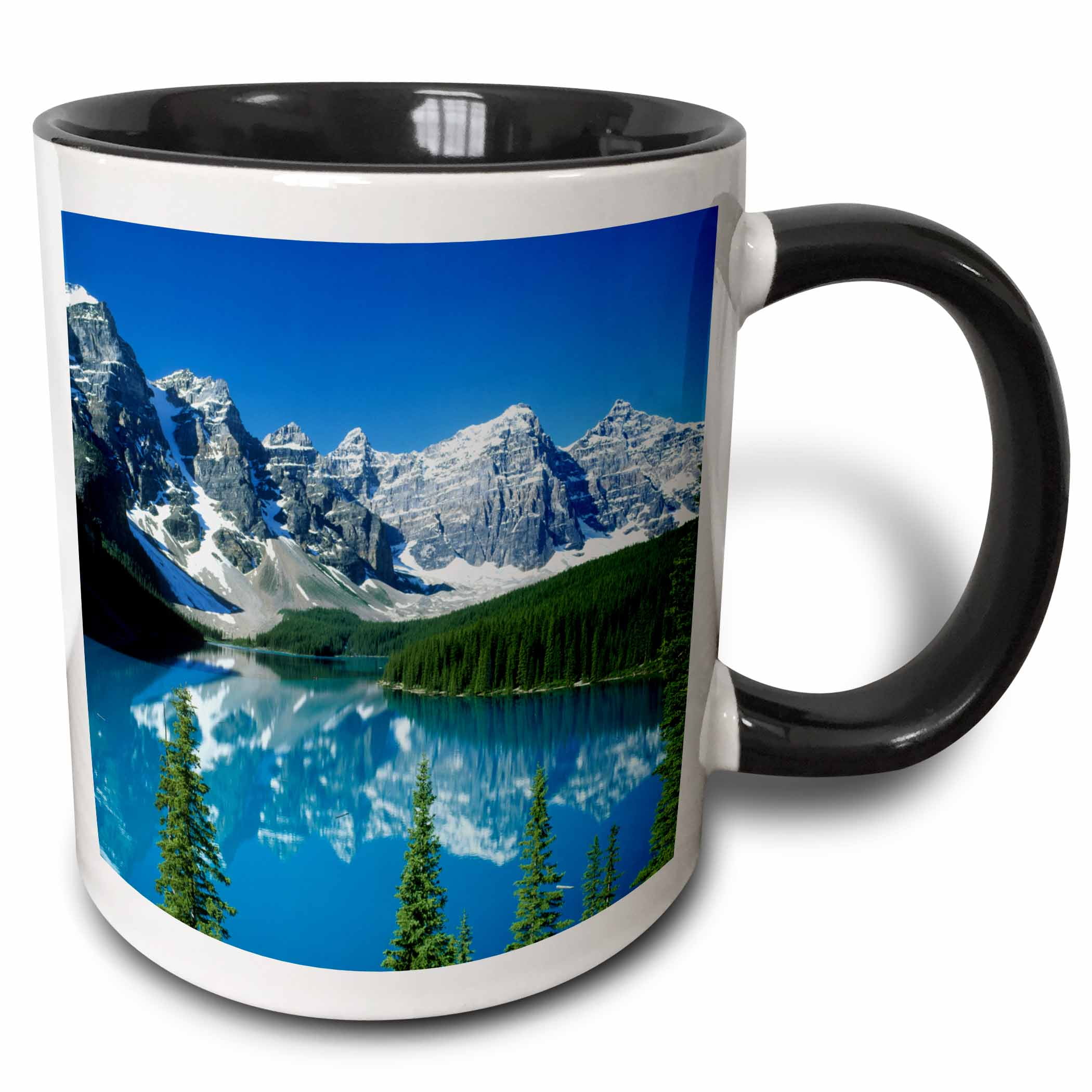 Canada, Alberta, Banff NP, Wenkchemna Peaks reflected in Moraine Lake ...