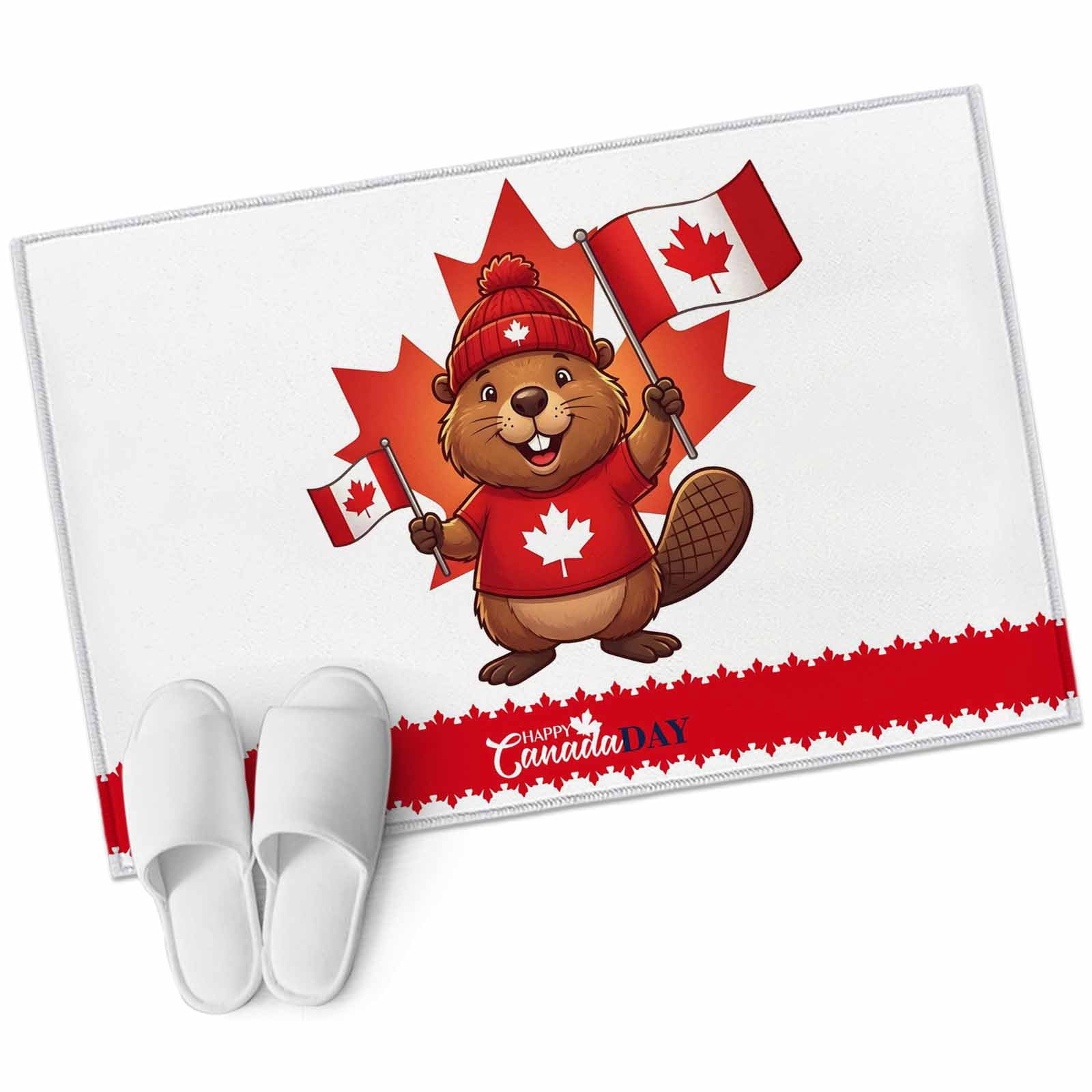 Canada Beavers Bathroom Rug Washable 2x3 Entryway Rug Non Slip Modern ...