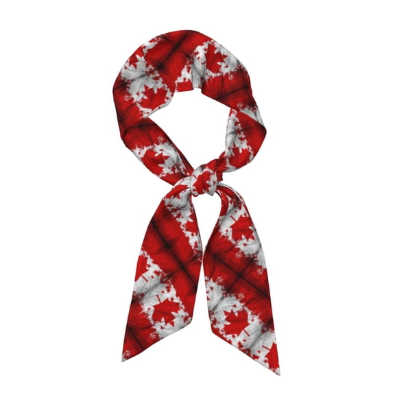 Canada Canadian Flag Art Women Fashion Oblique Angle Satin Scarfs For ...