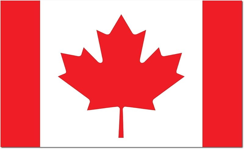 Canada Canadian Flag Car Magnet Decal, 4x6 Inches, 2 Pack, Red, White ...
