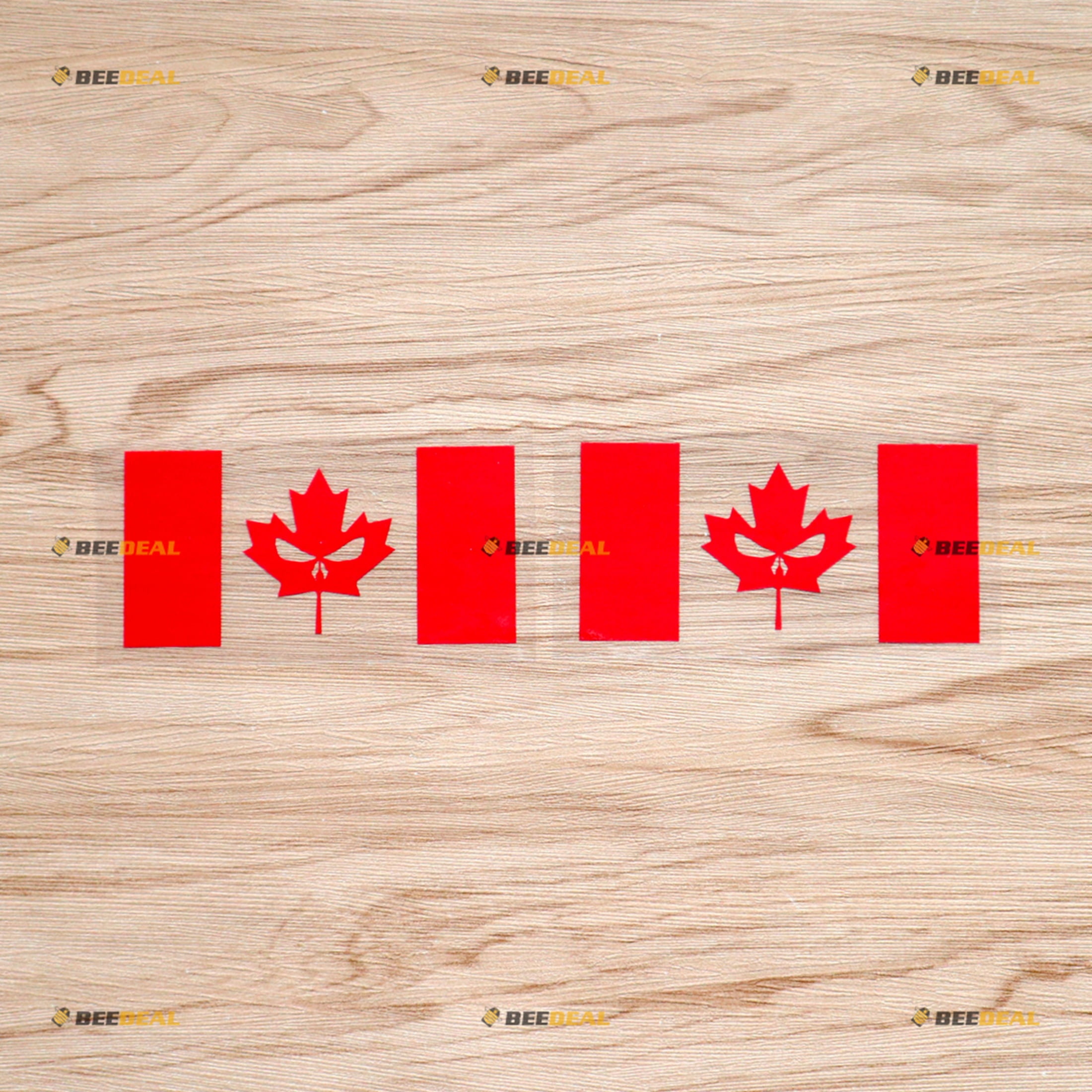 Canada Canadian Flag Maple Leaf Evil Skull Funny Sticker Decal Vinyl ...