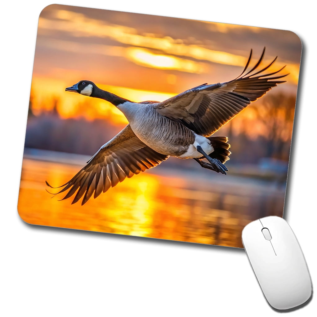 Canada Canadian Goose In Flight At Sunset Mouse Pad Low Profile Gaming ...