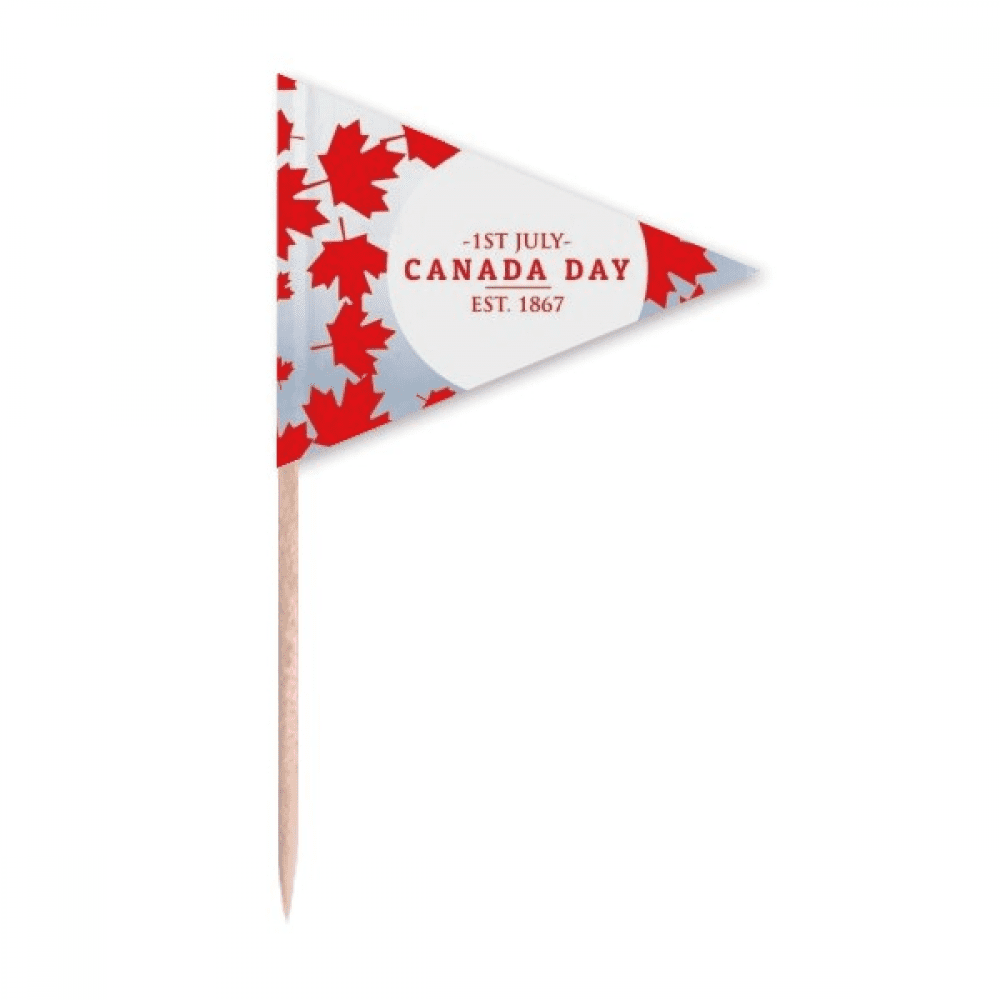 Canada Day 4th Of July EST 1867 Maple Toothpick Triangle Cupcake ...