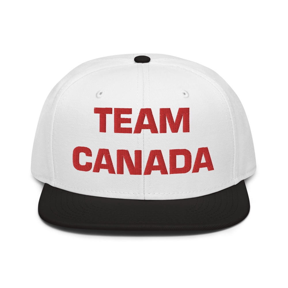Canada Day Canadian Pride Snapback Hat, Team Canada- Embroidery (Black ...