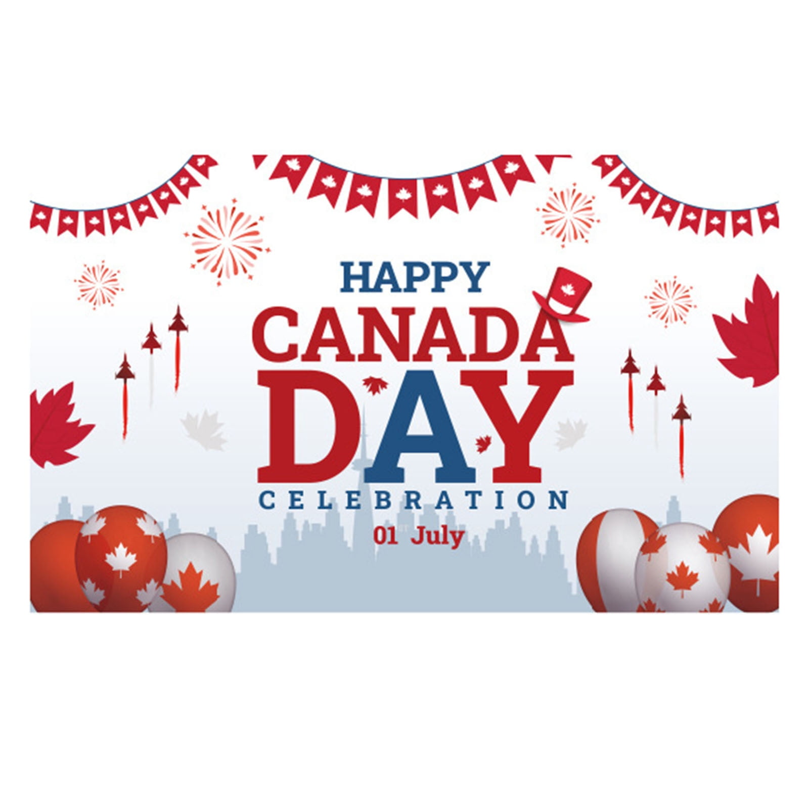 Canada Day Decorations Happy Birthday Canada Day Banner Back Drop ...