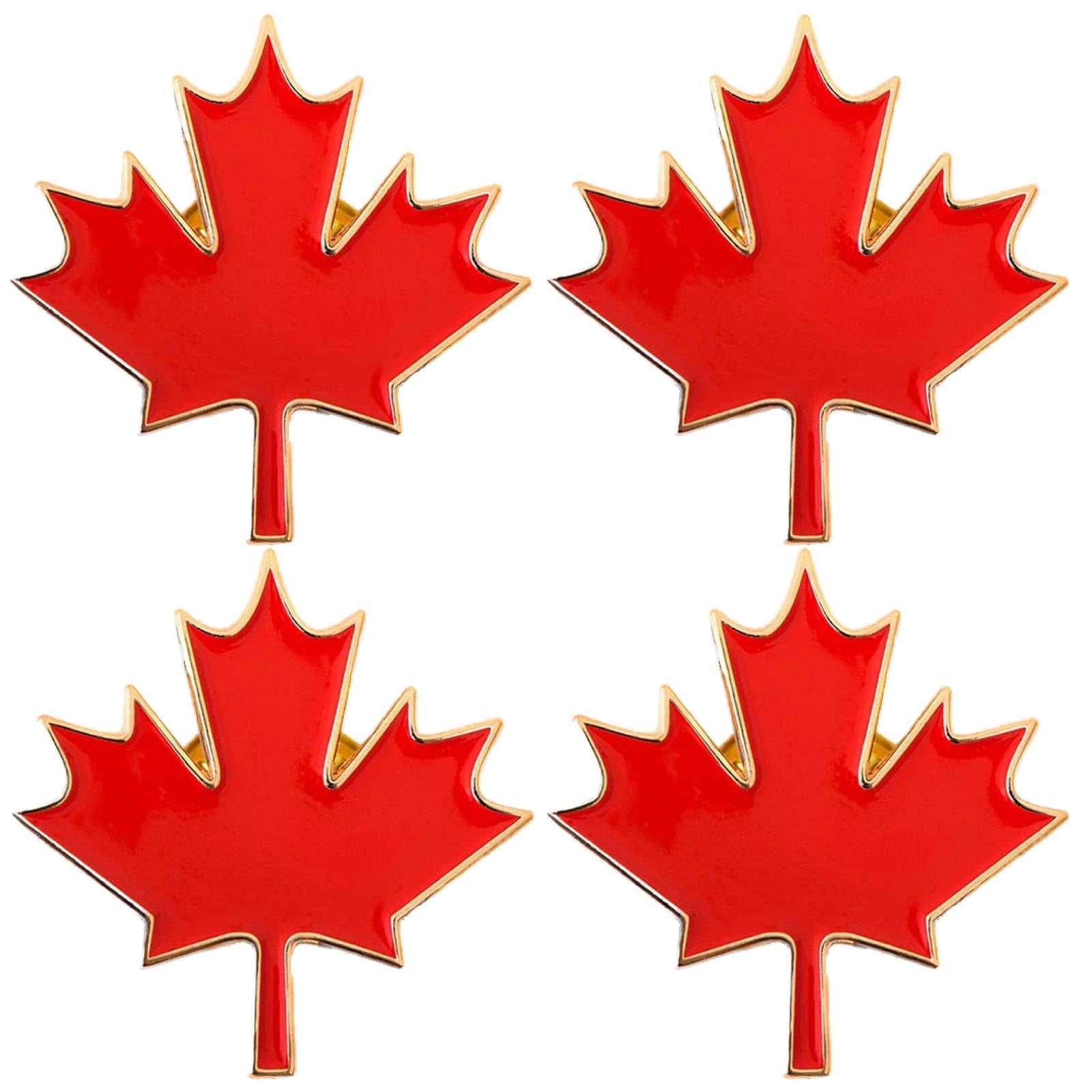 Canada Day Maple Leaf Canadian Flag Enamel Lapel Pin Clasps Back ...