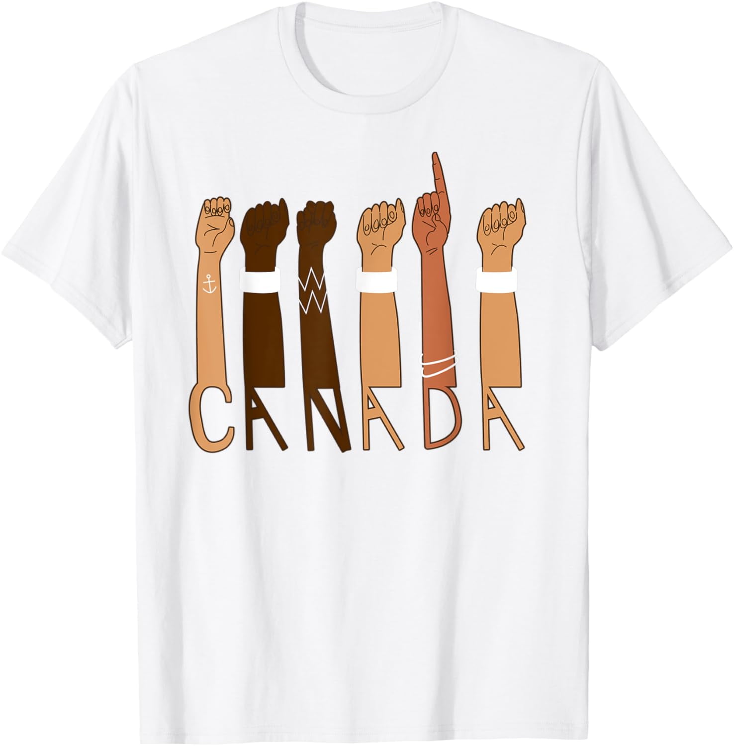 Canada Diversity Shirt ASL Sign Language Canadian Pride T-Shirt ...