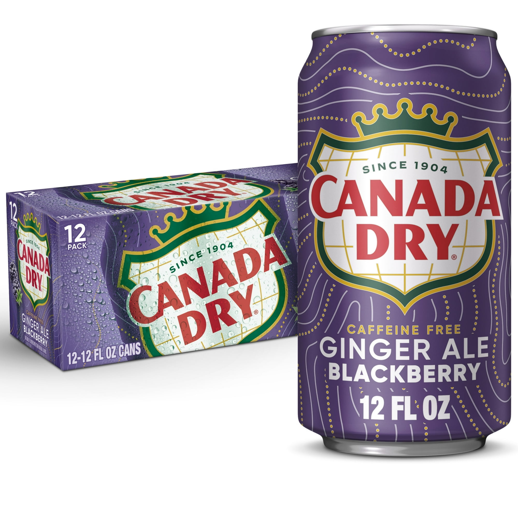 Canada Dry Caffeine Free Blackberry Ginger Ale Soda Pop, 12 fl oz, 12 ...