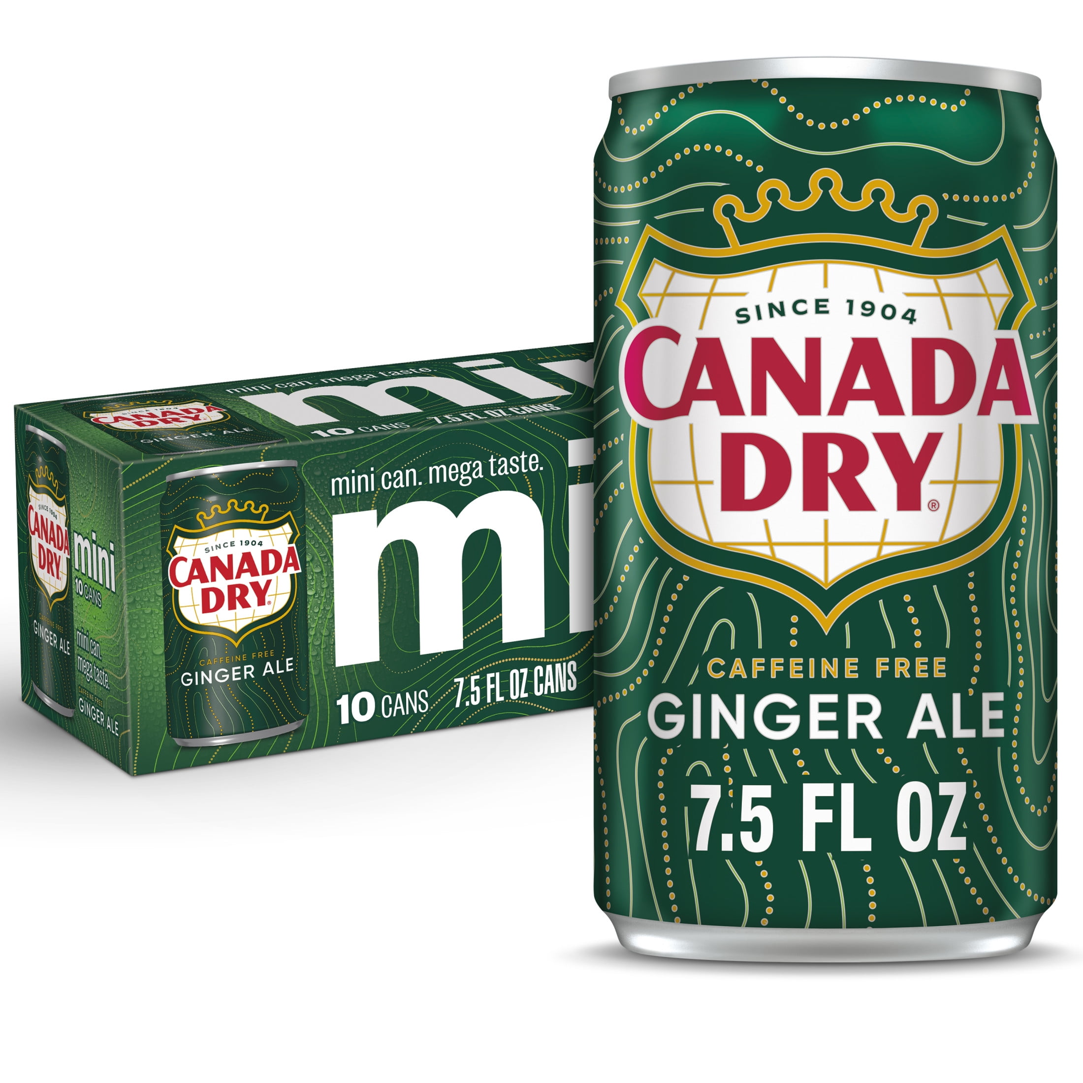 Canada Dry Ginger Ale Soda, Caffeine Free, 7.5 fl oz Cans, 10 Pack ...